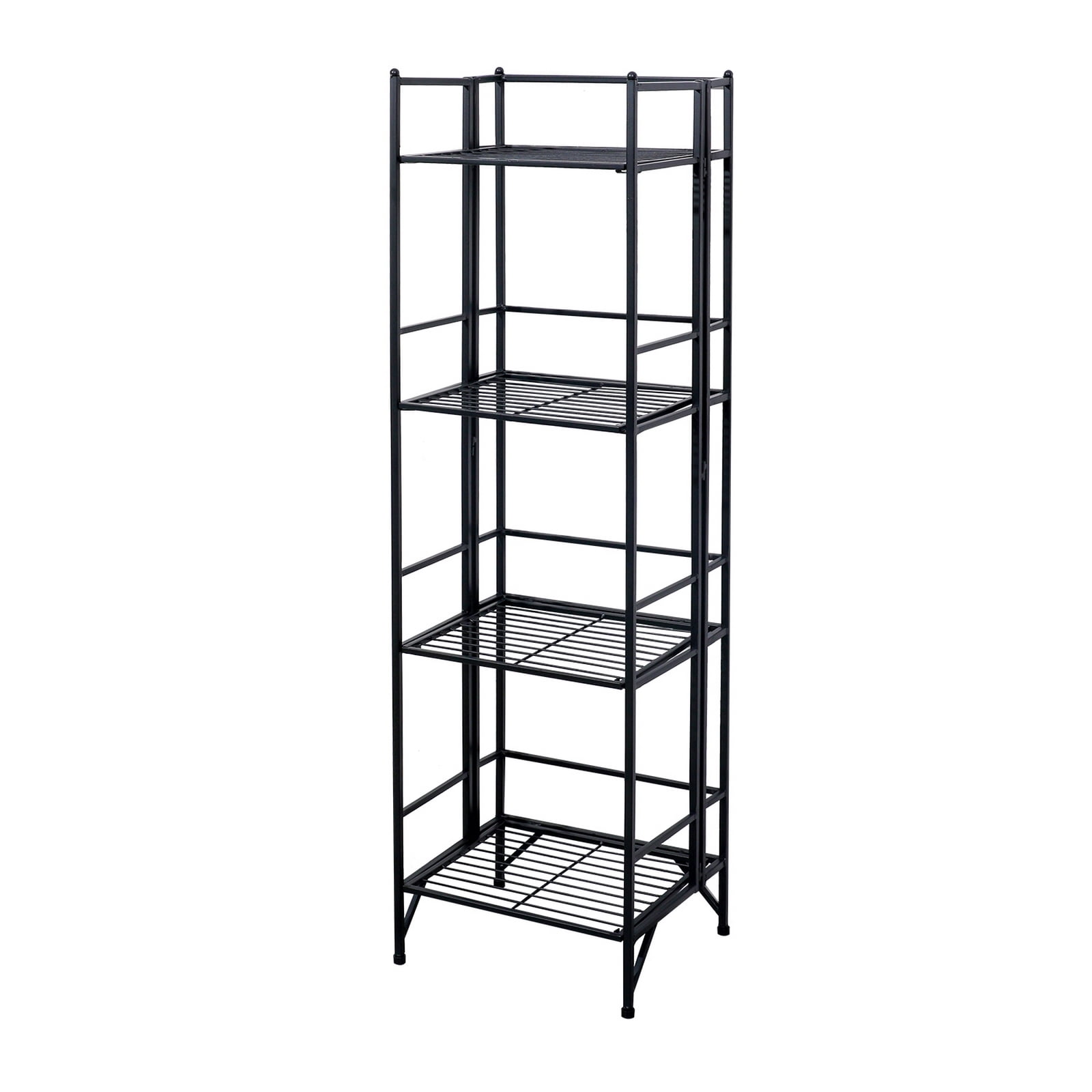 IVV 4 Tier Storage Rack Folding Metal Shelf Storage Organizer, 12.99"L ...