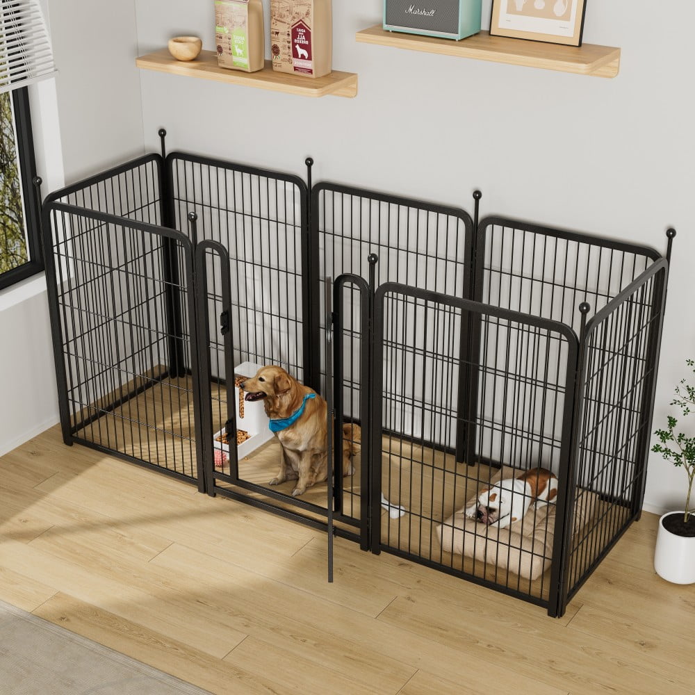 IVV 40"H Dog Playpen Outdoor - 8 Panels Indoor Dog Fence Heavy Duty ...