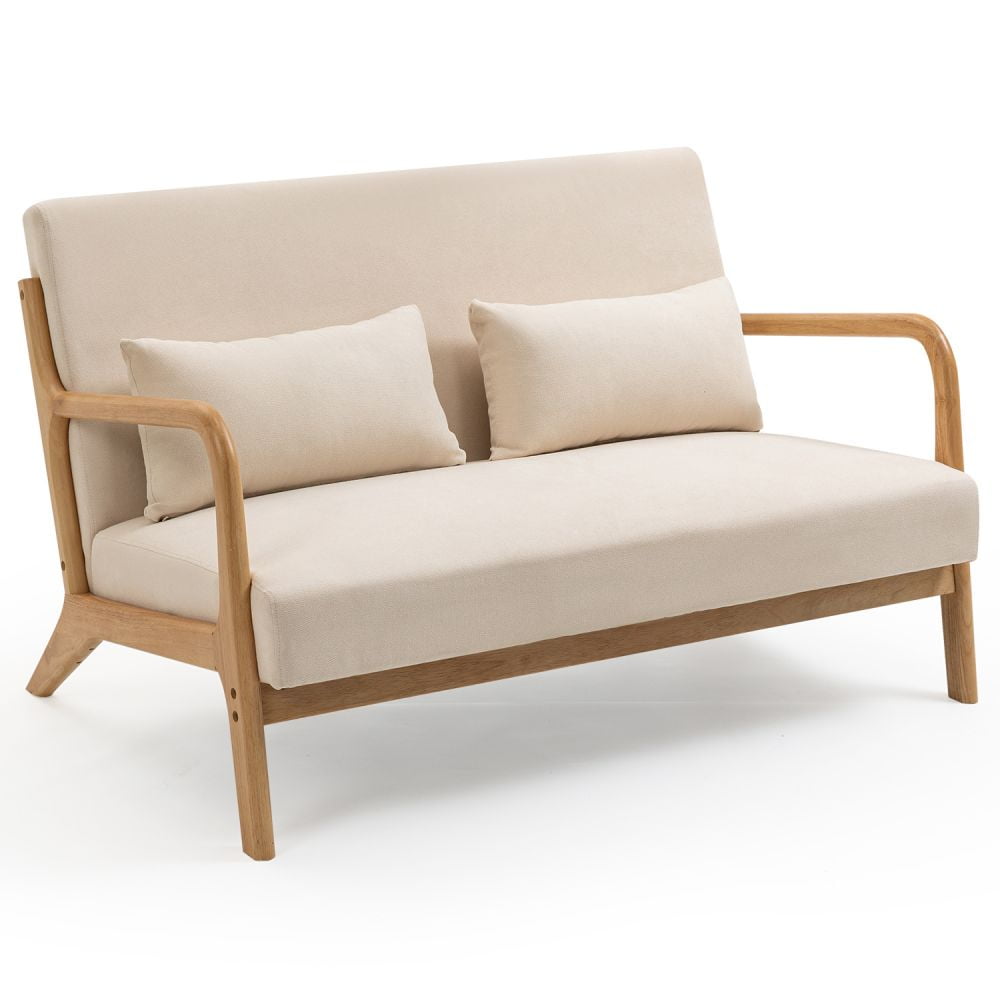 IVV 45.7" Loveseat Sofa, Mid Century Modern Accent Uplostered 2 Person ...