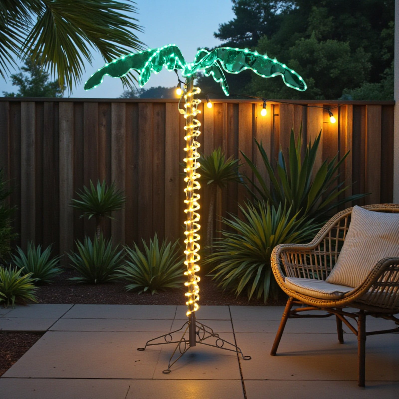 IVV 5 FT LED Lighted Palm Tree with 207 LED Lights for Outside Patio ...