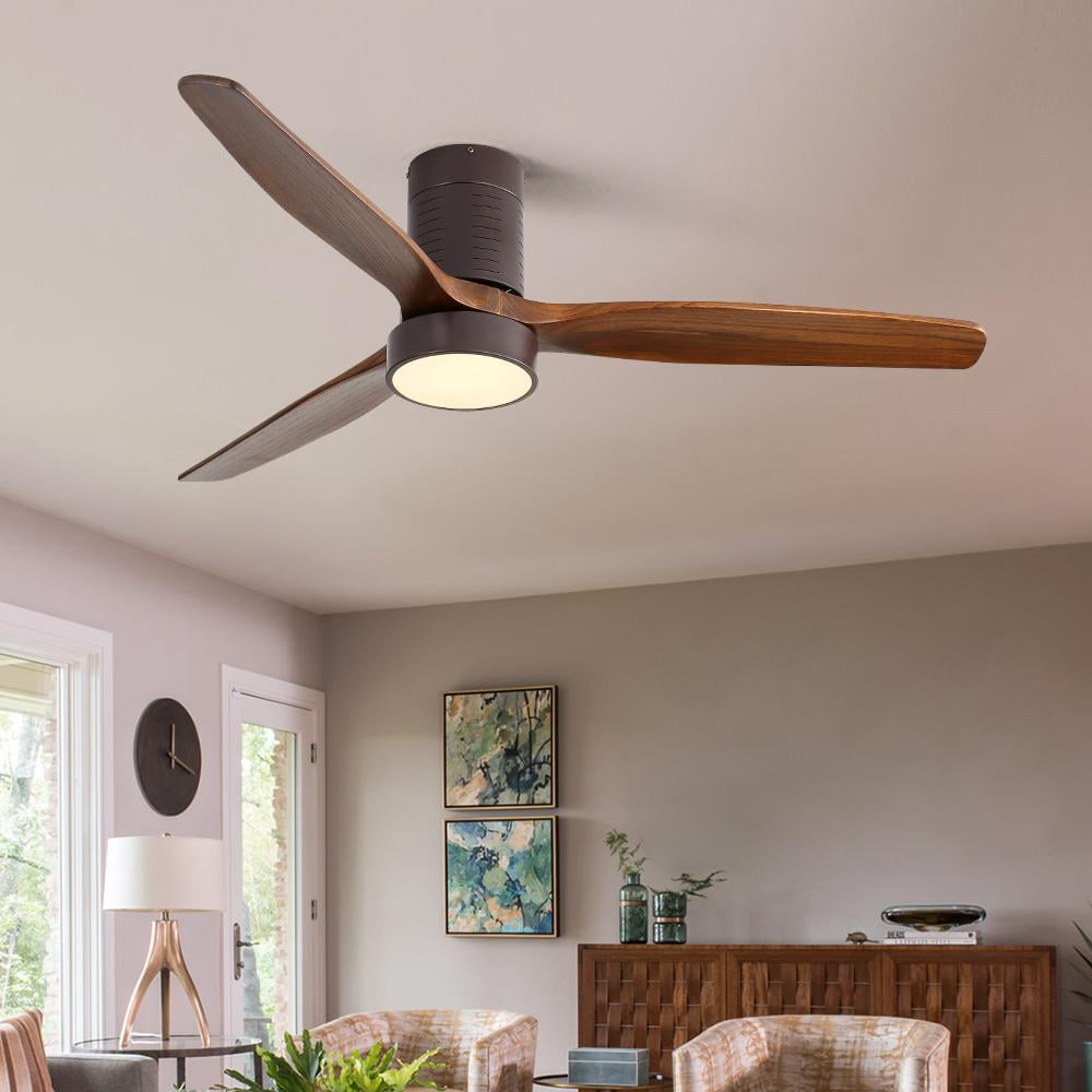 IVV 52" Ceiling Fans with Lights and Remote Control, Modern Flush Mount ...