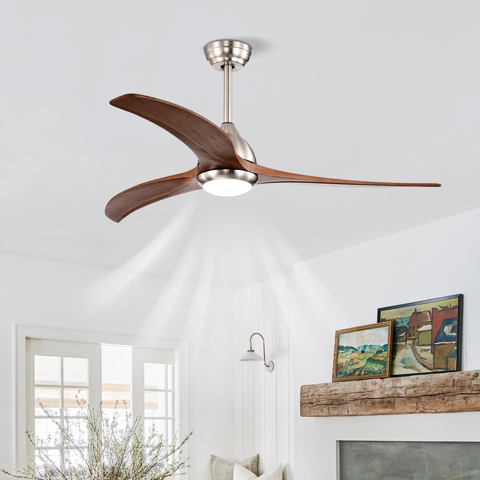 IVV 52 Inch Ceiling Fan with Lights and Remote Control, Farmhouse ...