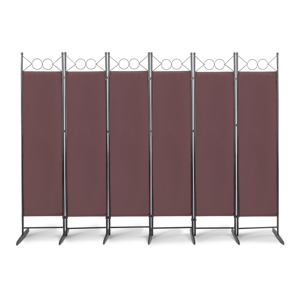 IVV 6 Panel Room Divider 6FT Steel Frame Screen Folding Privacy Divider Freestanding Partition ...