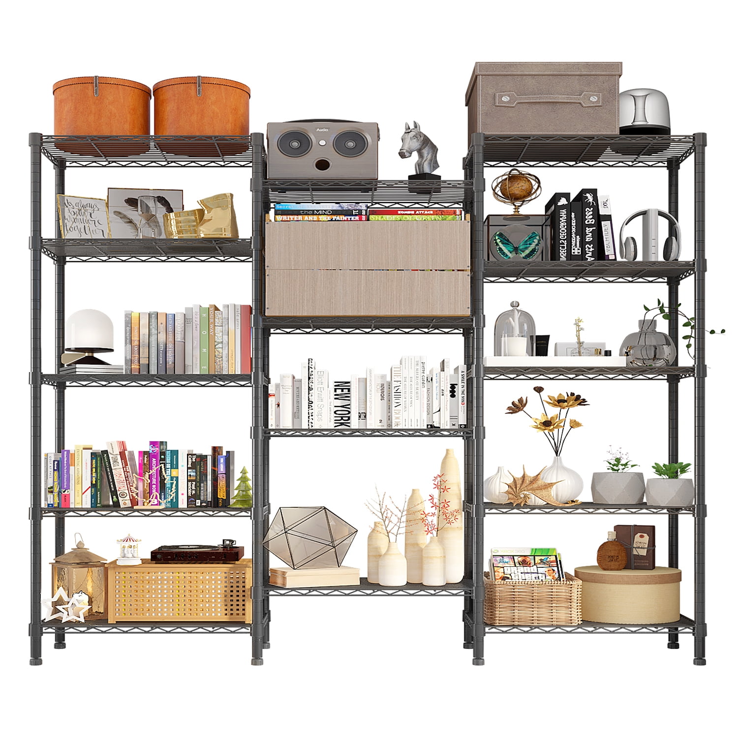 IVV 62.6" Adjustable Storage Shelves, Heavy Duty Wire Shelving Unit ...