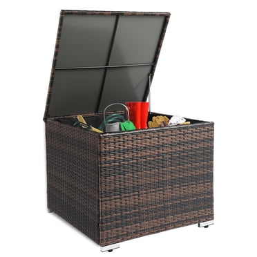 Crosley Furniture Palm Harbor Outdoor Storage Chest, Wicker/Rattan ...