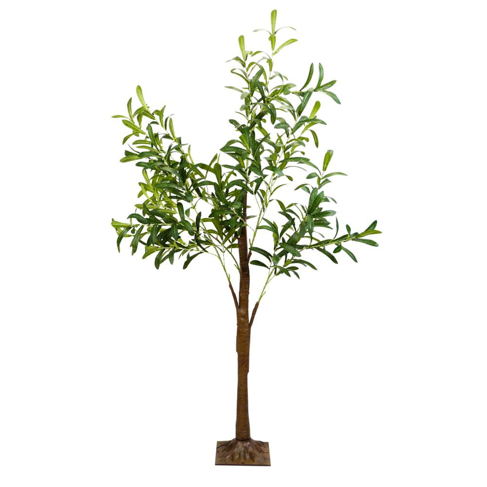 IVV 6ft Lighted Olive Tree, Artificial Greenery Tree with 300 LED Beads ...