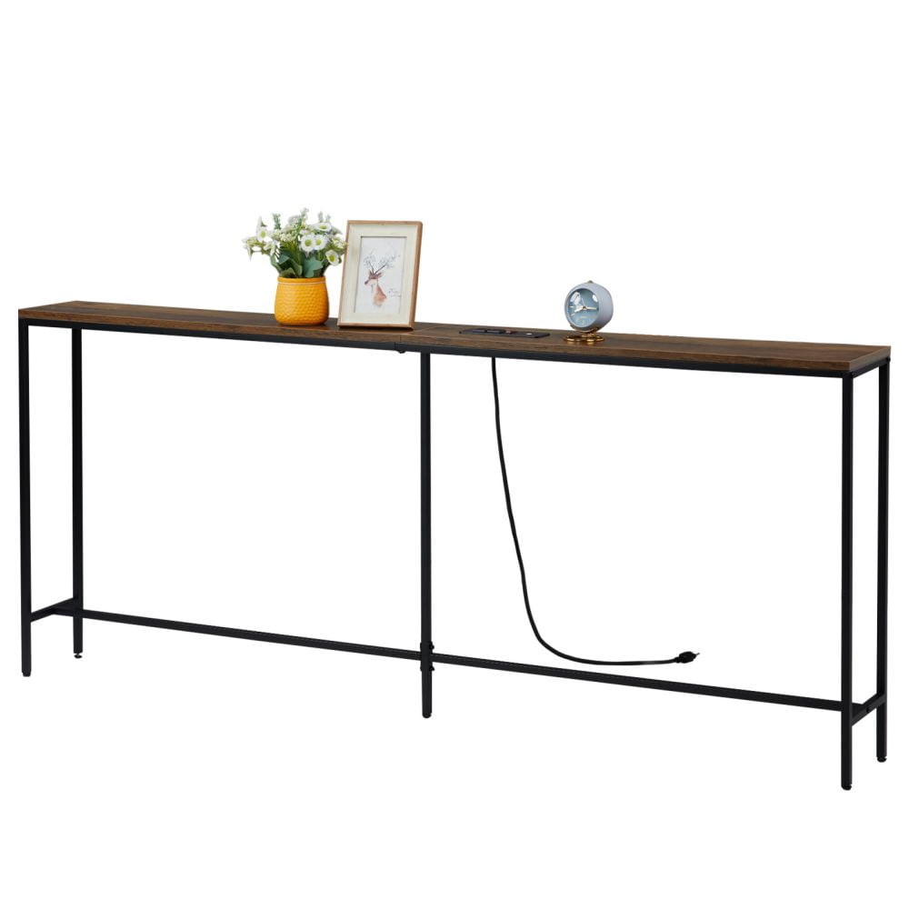 IVV 70.9 Inch Extra Long Console Table with 2 Power Outlets & USB Ports ...