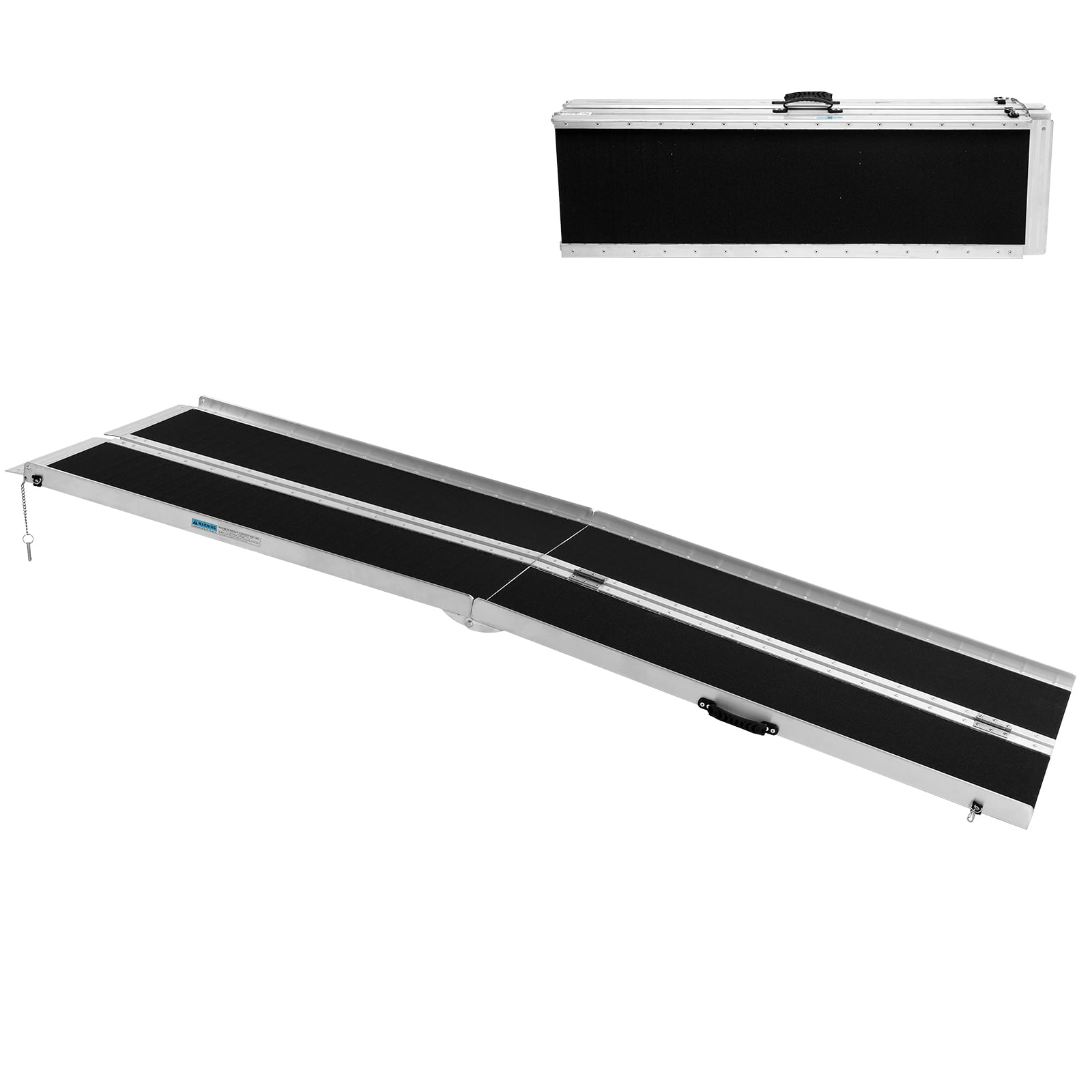 IVV 8FT Folding Wheelchair Ramp, Portable Aluminum Handicap Ramp for ...