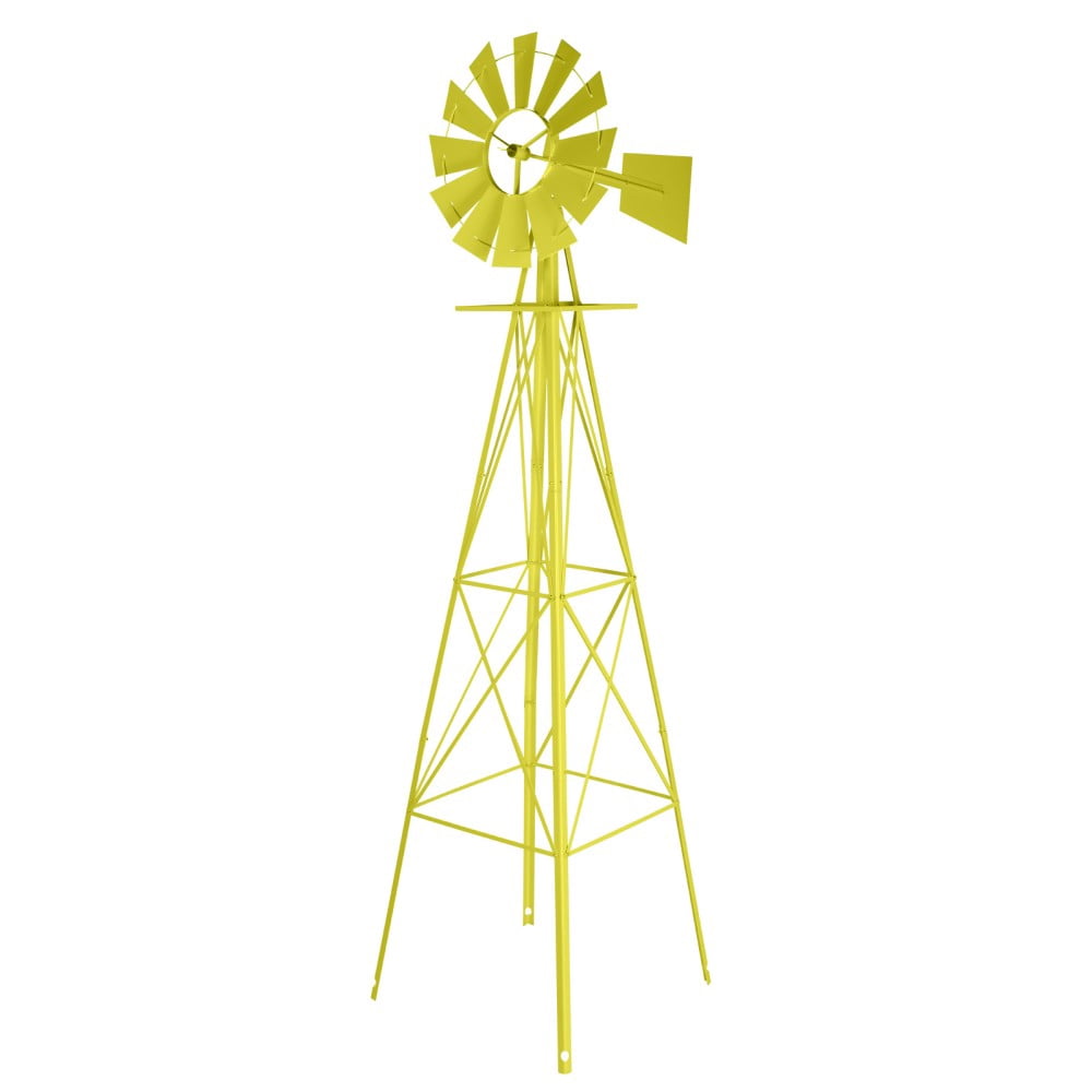 IVV 8ft Garden Windmill, Heavy Duty Metal Weather Vane for Backyard ...