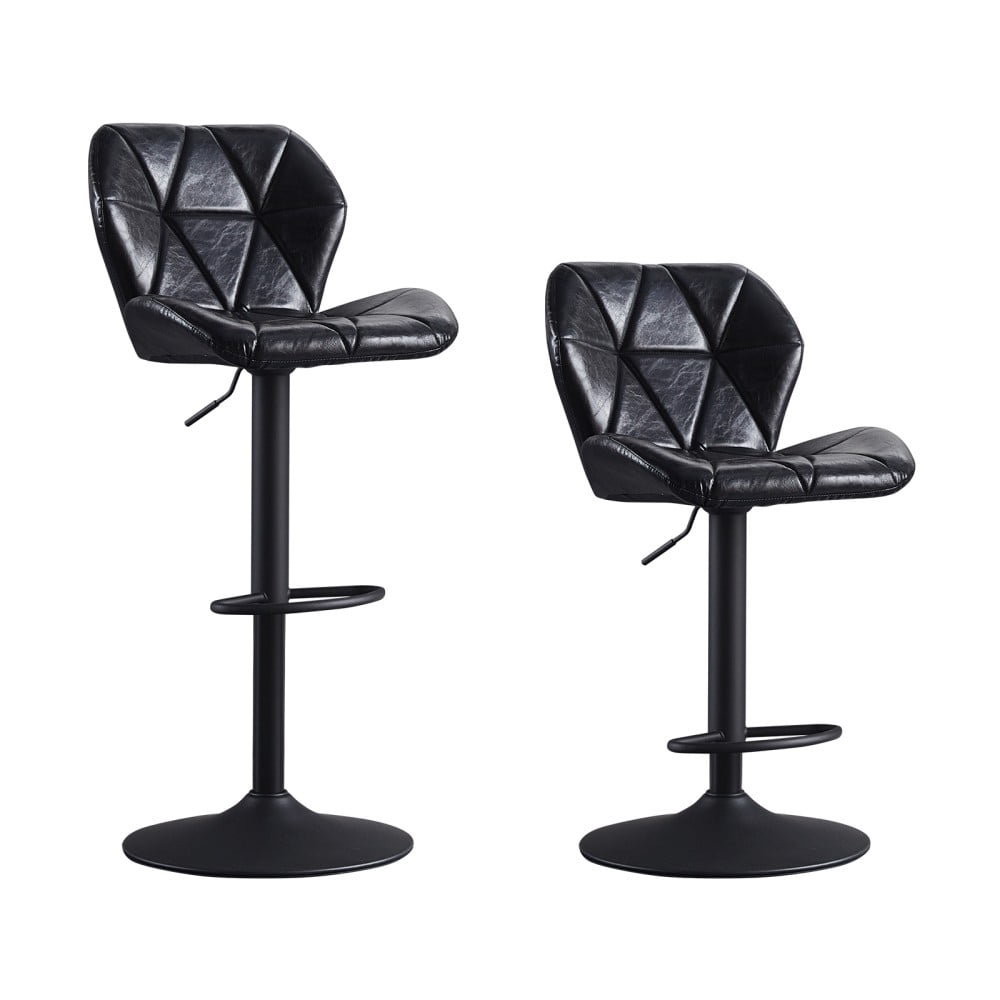 IVV Adjustable Bar Stools Set of 2, Mid Century Modern Faux Leather ...
