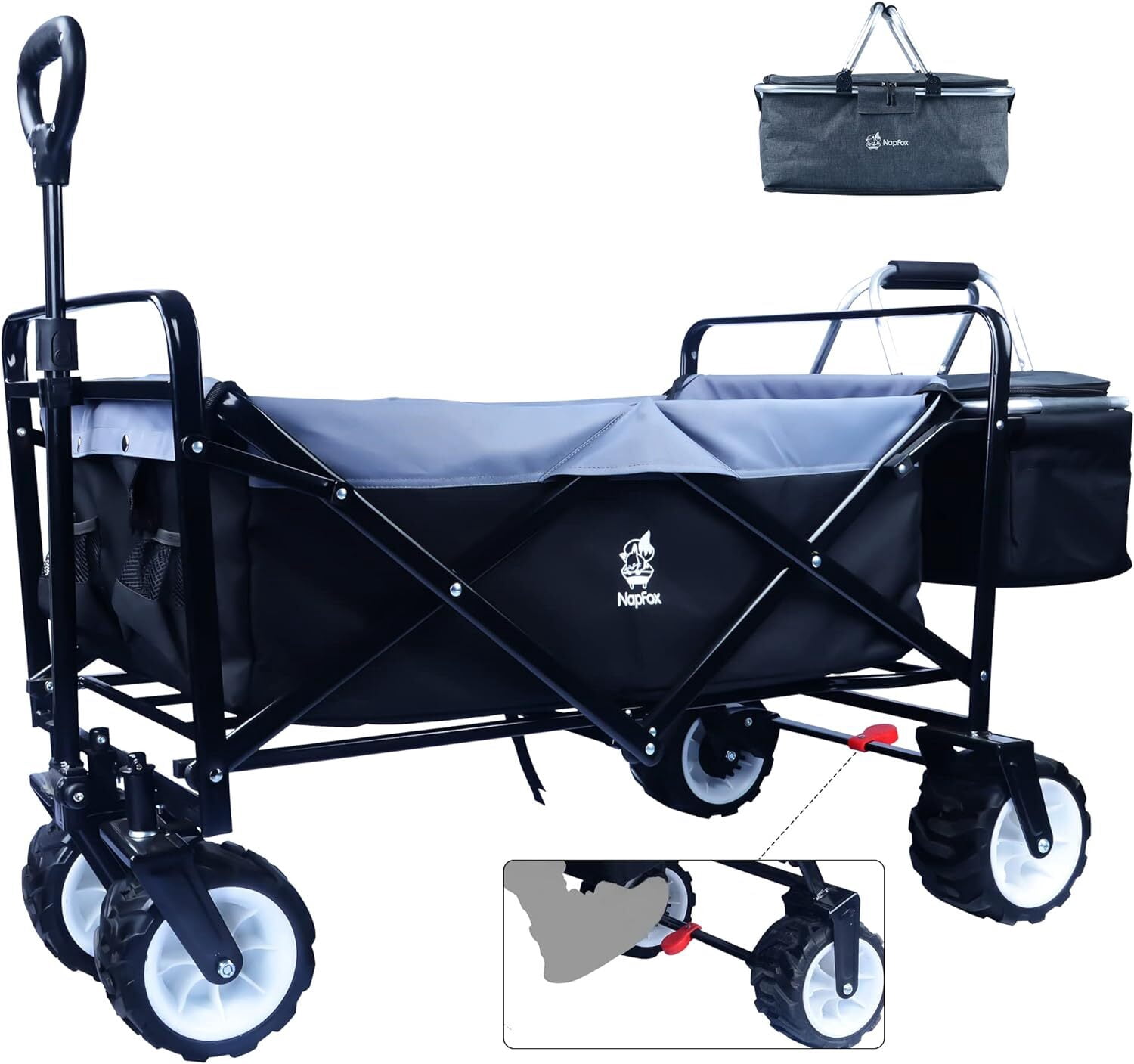 IVV All Terrain Utility Folding Wagon, Collapsible Garden Cart, Heavy ...