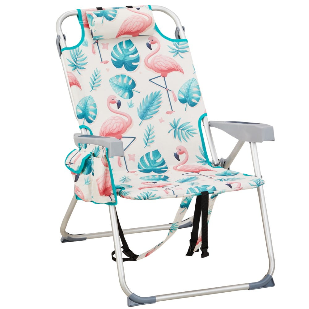 IVV Beach Chairs for Adults, 220lbs Weight Capacity, Portable Lay Flat ...