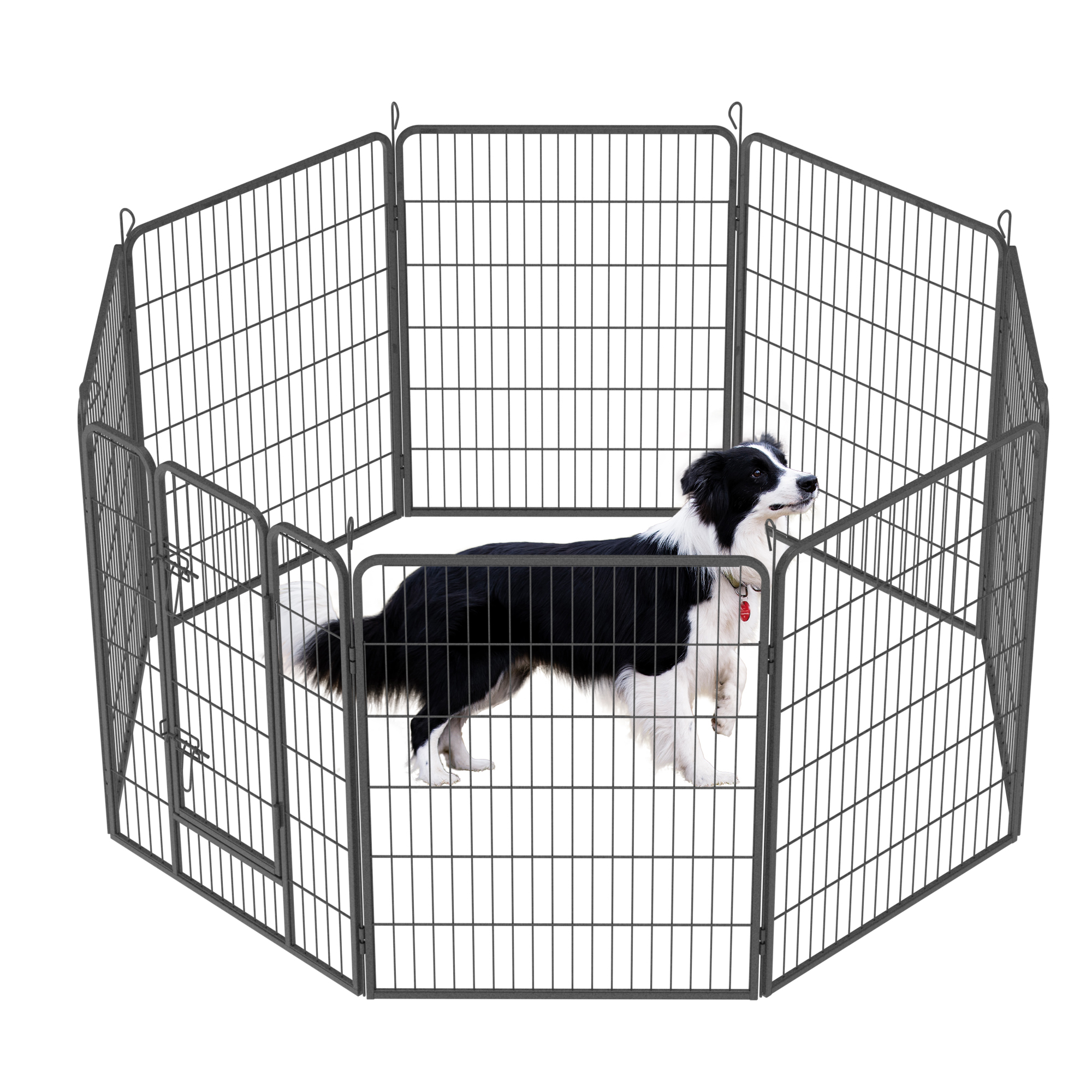 IVV Dog Playpen Outdoor/Indoor 8 Panels 40" Height Dog Pens Heavy Duty ...