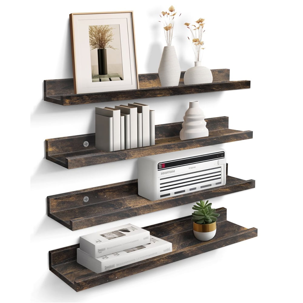 IVV Farmhouse Floating Shelves Set of 4, Floating Shelves for Wall ...