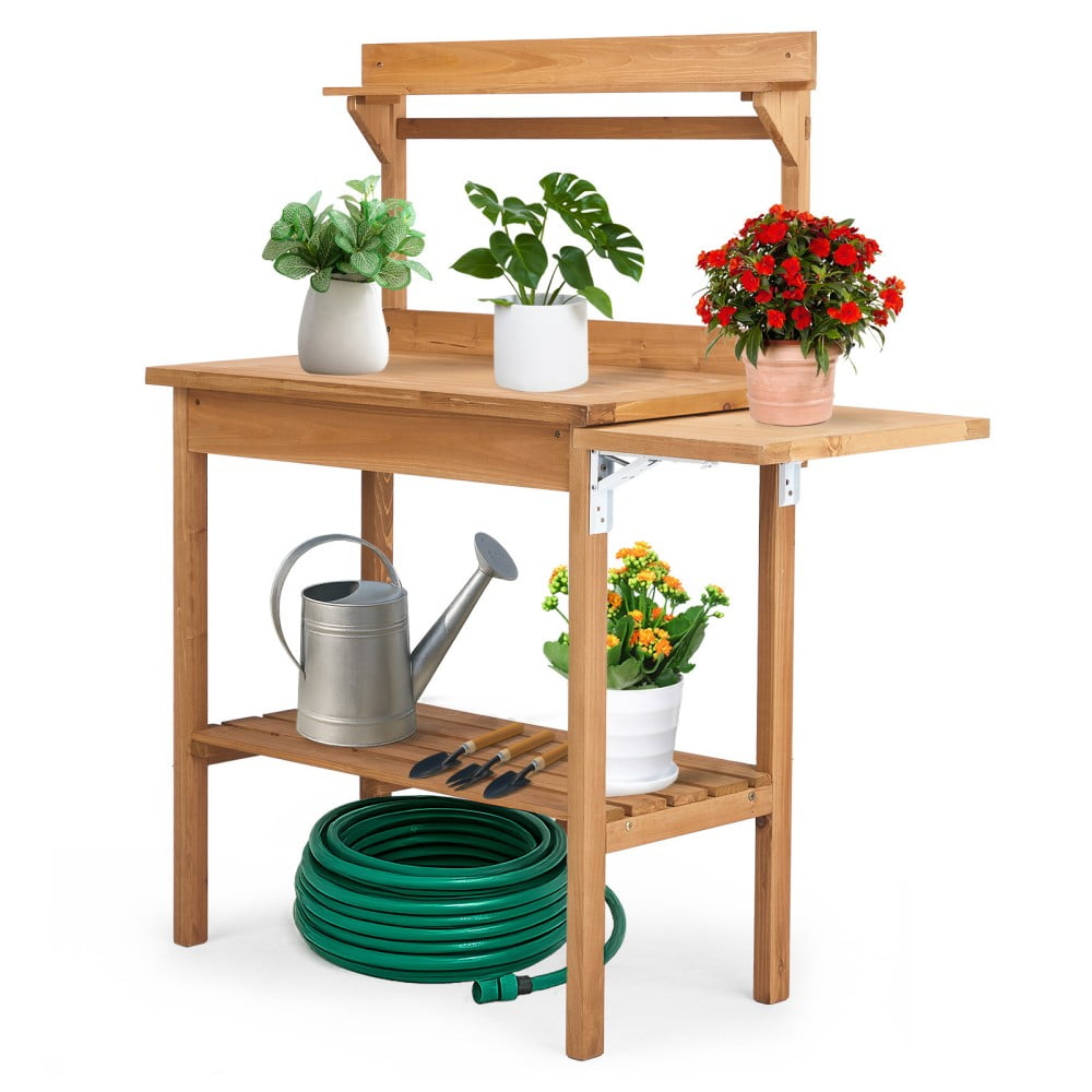 IVV Garden Potting Bench Table - Outdoor Wooden Horticulture ...