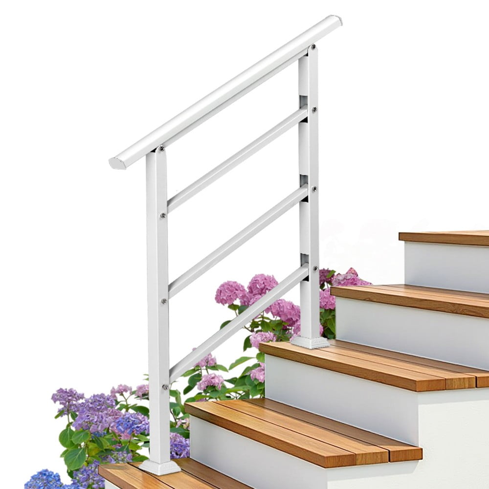 IVV Hand Rails for Outdoor Steps, 3 Step Handrail Fit 1 or 3 Steps Deck ...