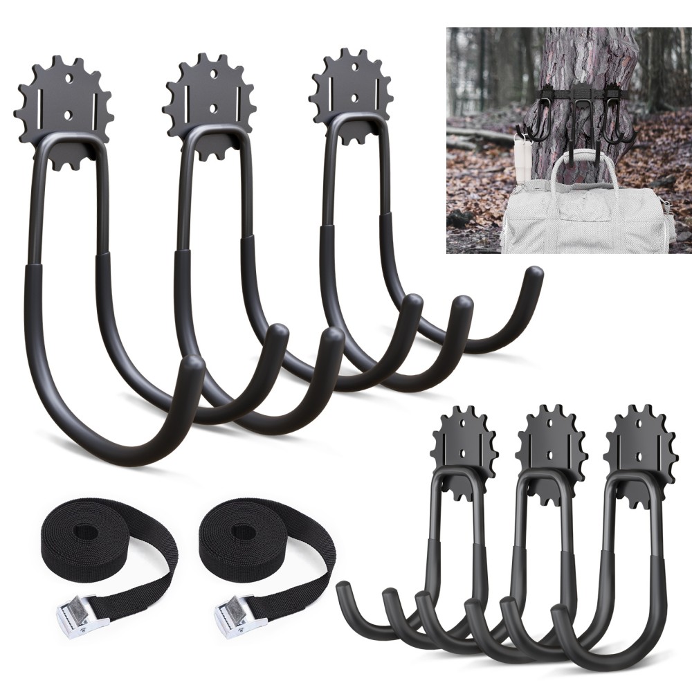 IVV Heavy Duty Wall Mounted Hooks for Hanging, 6 Pack Garage Tool ...