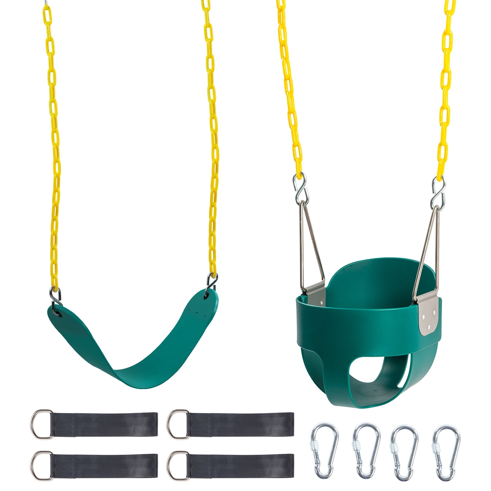 IVV High Back Full Bucket Swing and Heavy Duty Swing Seat Set for Kids ...