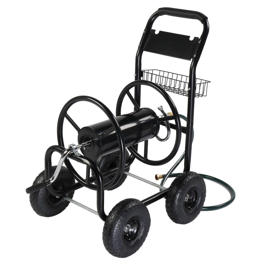 IVV Hose Reel Cart, Hose Cart with Large Pneumatic Wheels, Water Hose ...