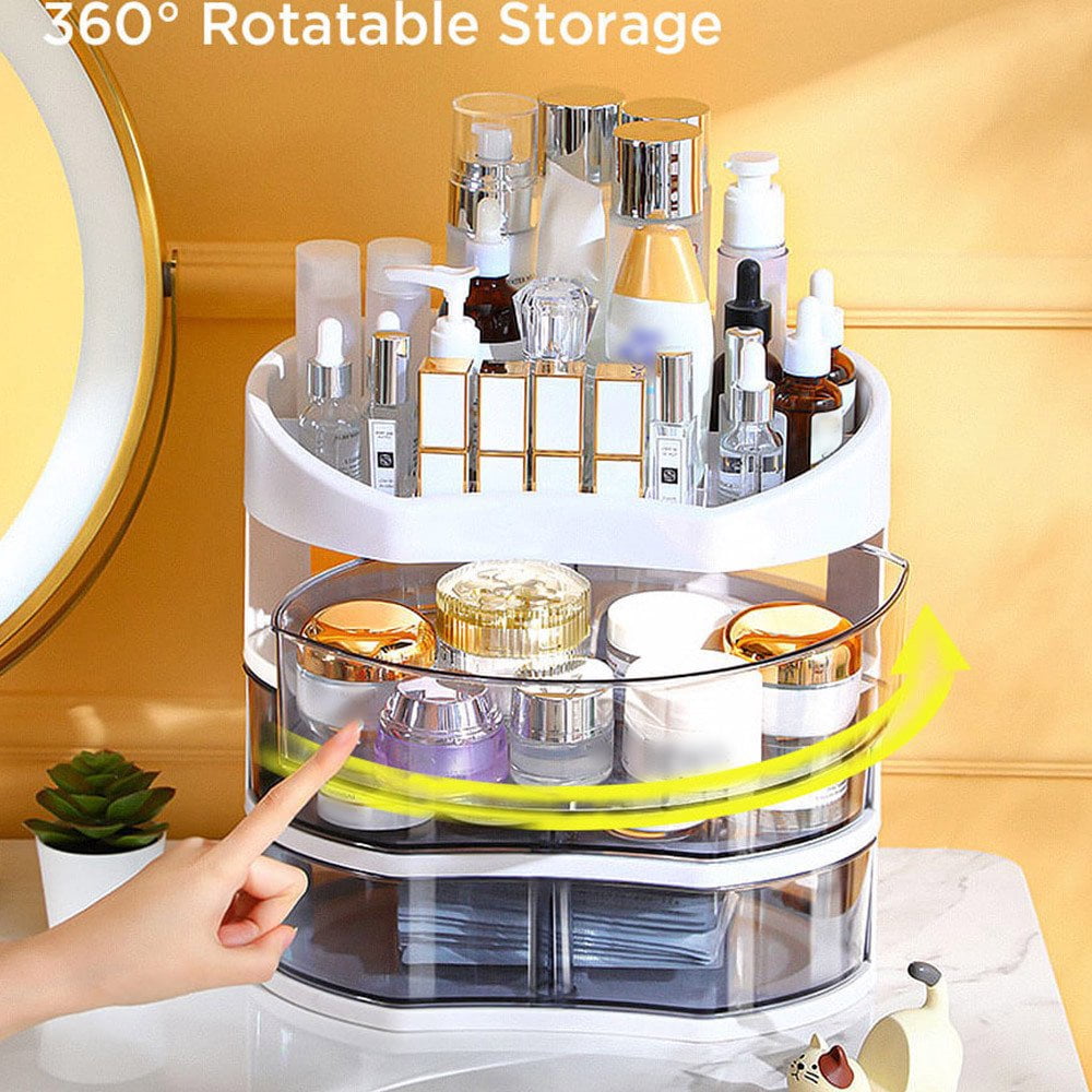 IVV Makeup Organizer, 360° Rotating Design Bathroom Counter Organizer ...