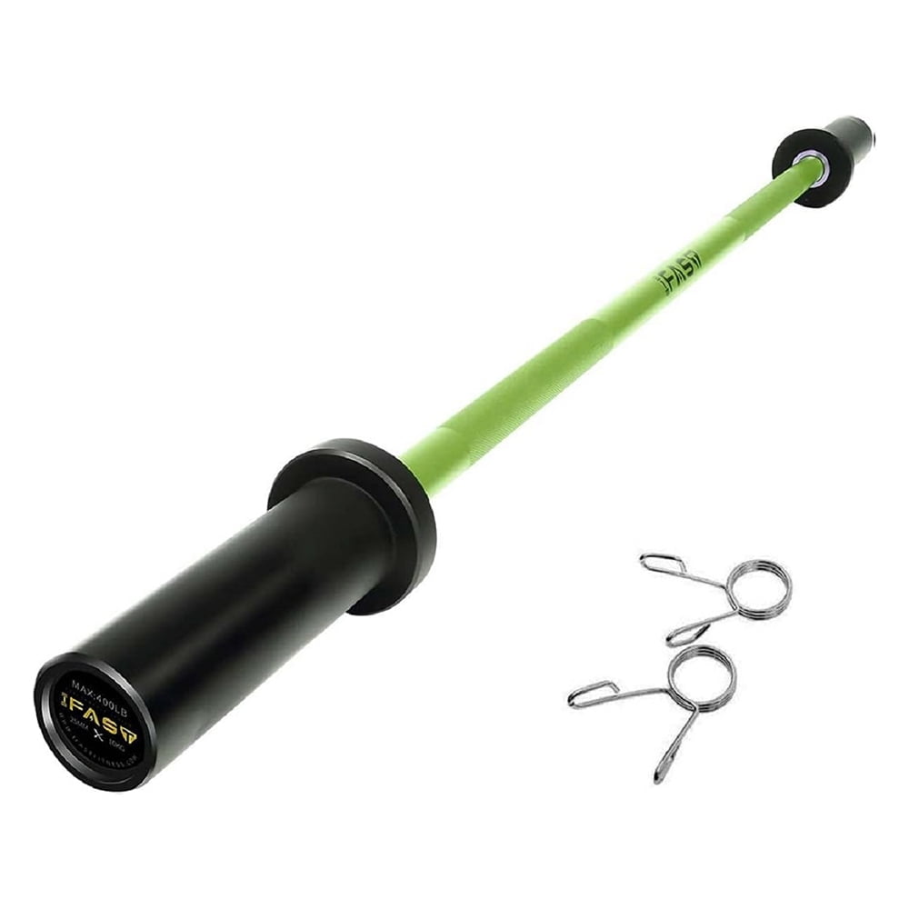 IVV Olympic Barbell Bar 4FT Solid Chrome Barbell with Bearing, Home Gym ...