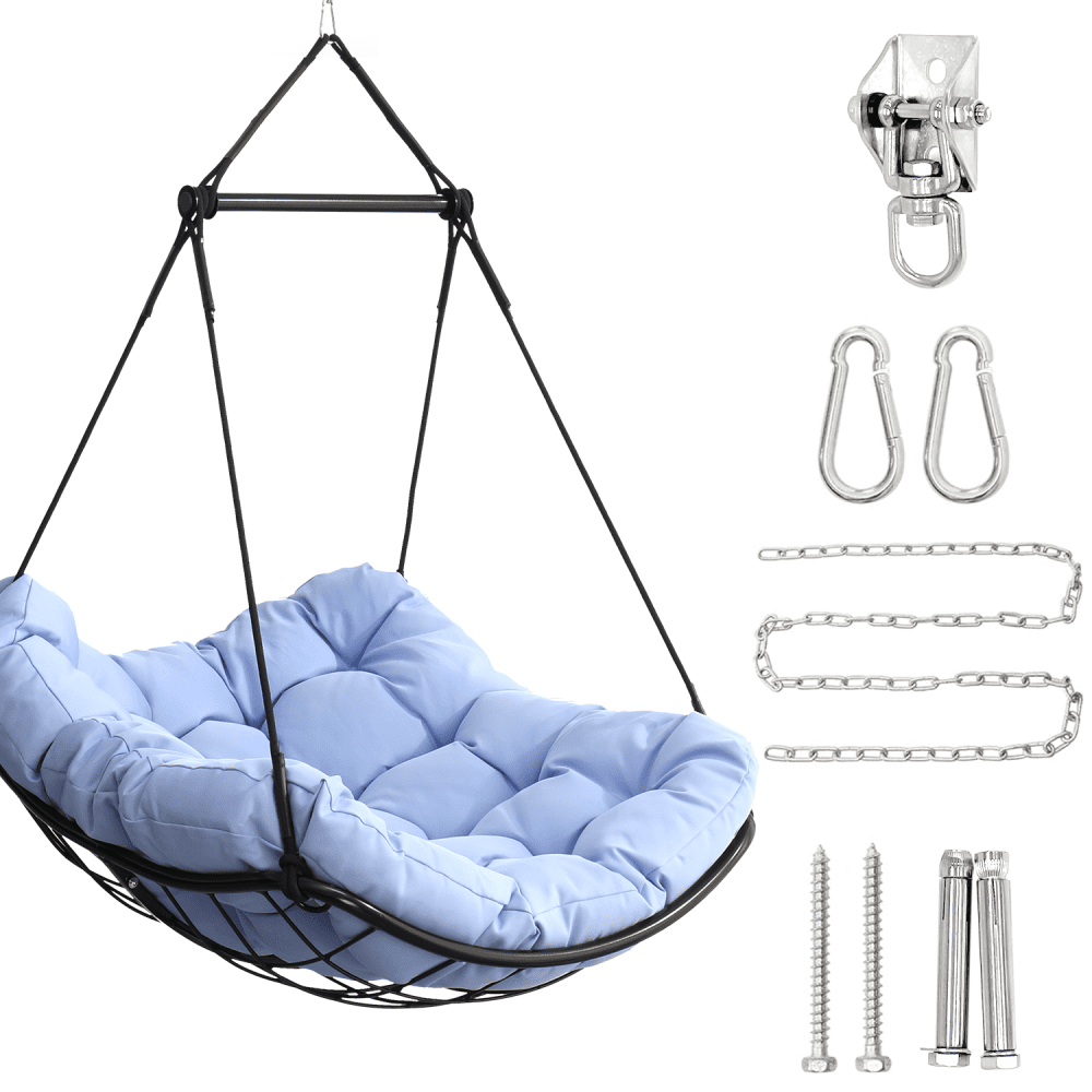 IVV Oversized Hammock Chair Swing with Waterproof Cushion, Indoor ...
