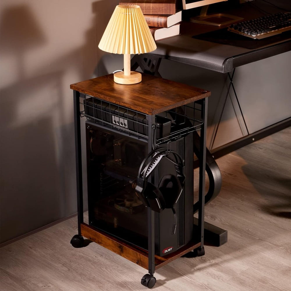 IVV PC Stand Mobile Computer Tower Stand, 2-Tier CPU Stand with ...