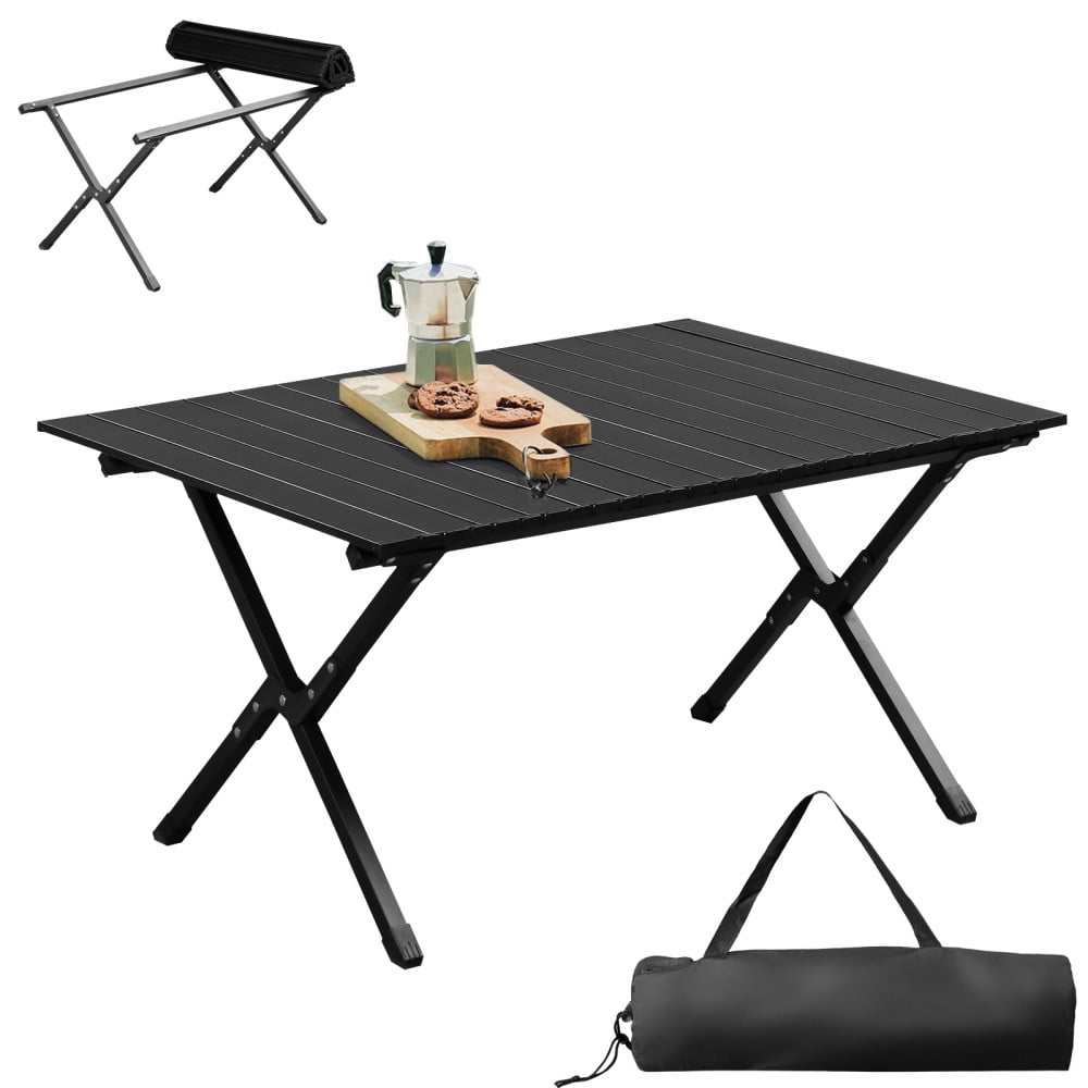 IVV Portable Folding Camping Table, Carbon Steel Collapsible Table ...