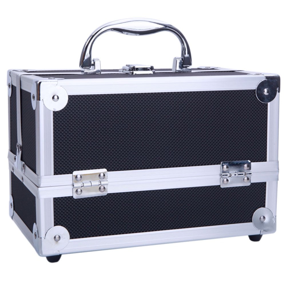 IVV Portable Makeup Case Aluminum Alloy Cosmetic Box Jewelry Organizer ...