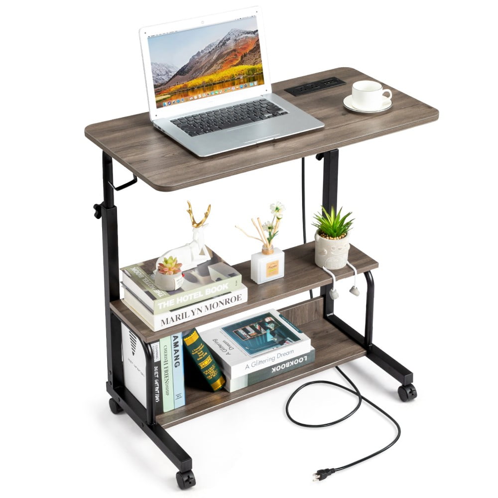 IVV Portable Rolling Laptop Desk on Wheels, 31.5" Standing Desk ...