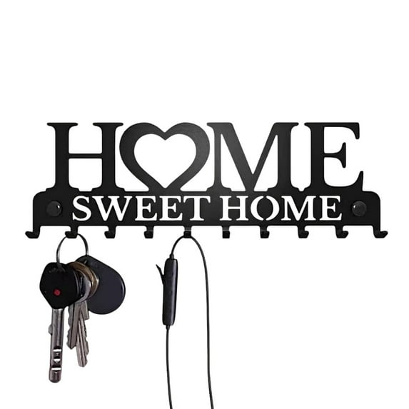 IVV Retro Handmade Iron Metal Key Rack | Wall-Mounted Rustic Entryway ...