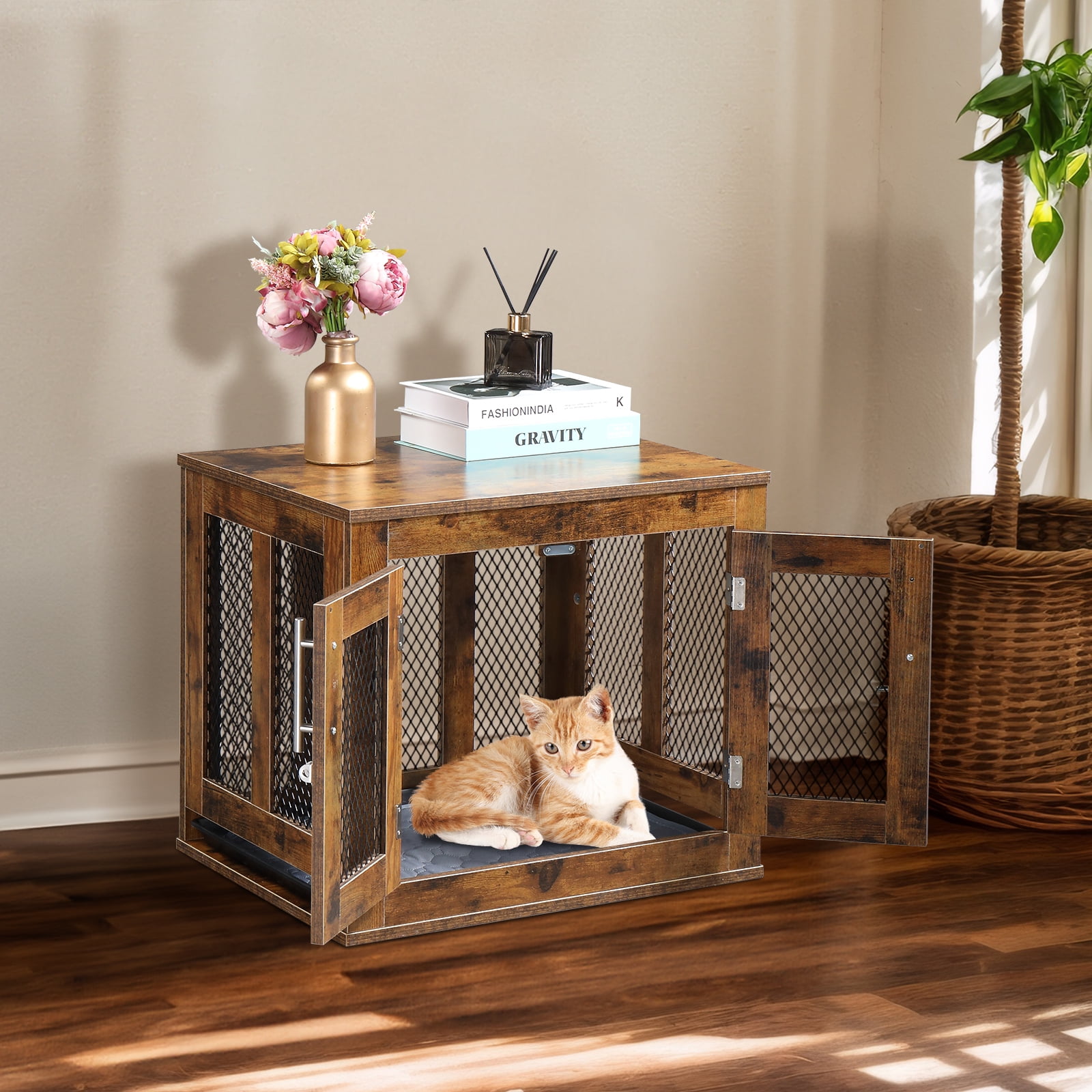 IVV Small Dog Crate Furniture, 23.6" L Dog Crates for Small Dogs ...