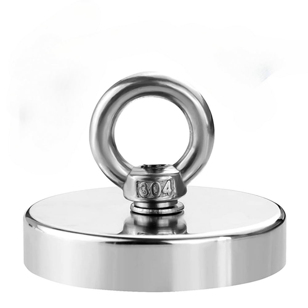 IVV Strong Fishing Magnets, 2.96"Dia Heavy-Duty Rare Earth Magnet with ...