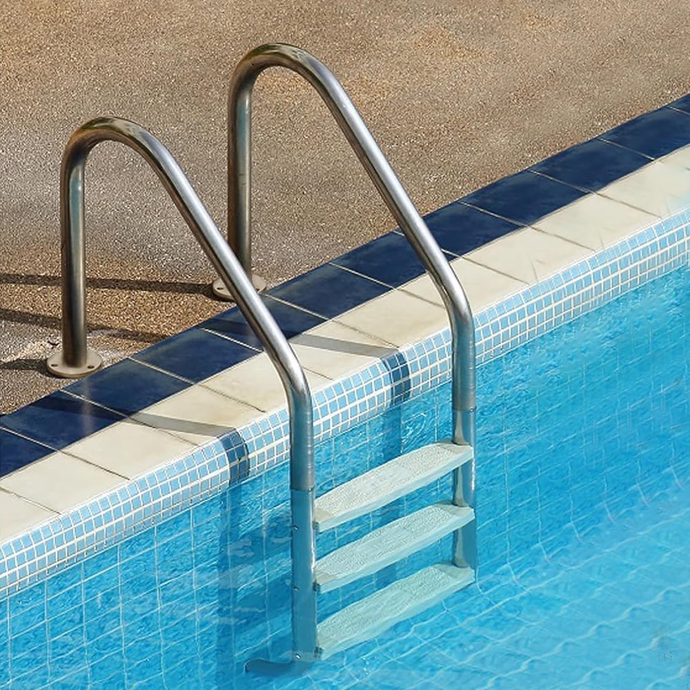 IVV Swimming Pool Ladder, 3-Step InGround Stainless Steel Step for ...
