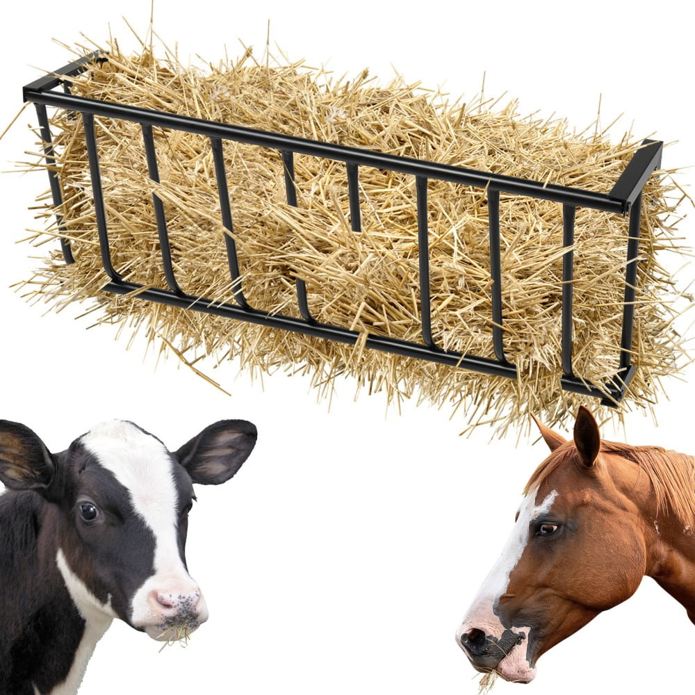 IVV Wall Mount Hay Feeder, Multifaceted Steel Hay Feeder Rack Holder, 40.8" Long Heavy Duty Hay ...