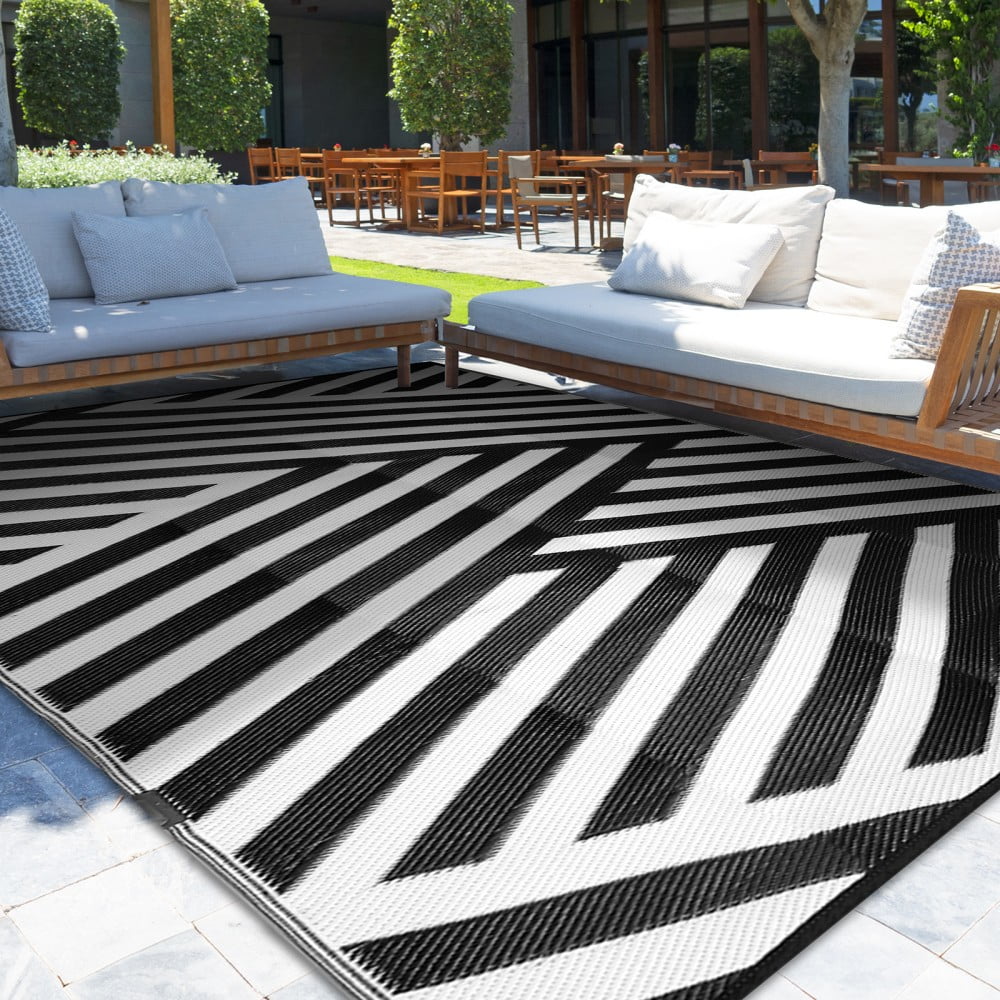 IVV Waterproof Outdoor Rug 9x12 ft Clearance, Reversible Outdoor ...