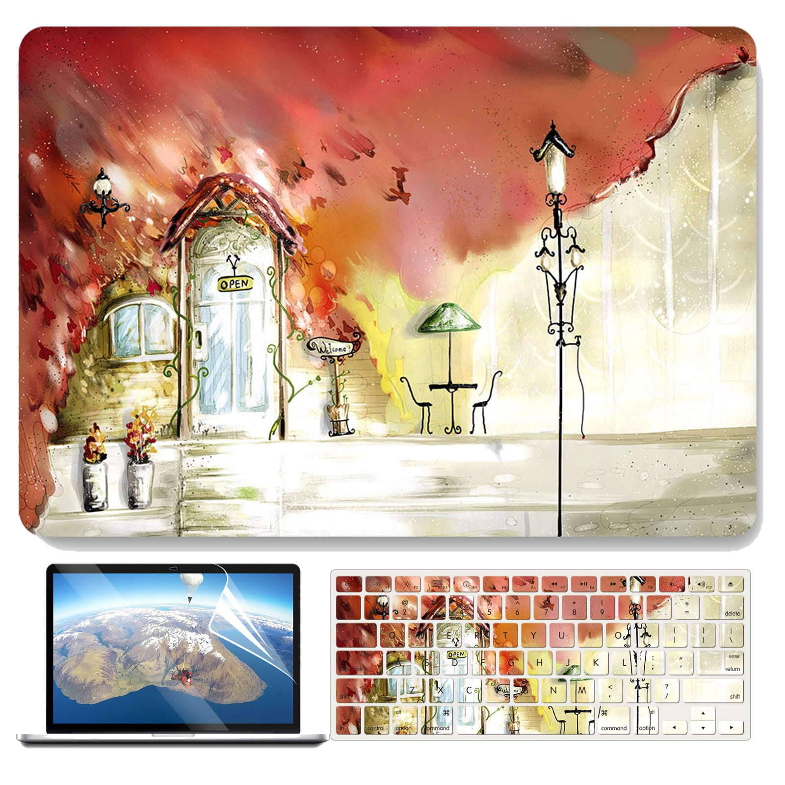 IVY Case for MacBook Air 11 A1370 A1465 Case with Keyboard Cover ...