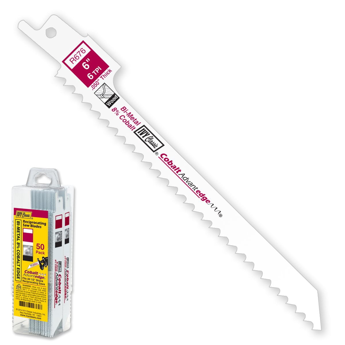 IVY Classic 28370 6 in. 6 TPI Bi-Metal Reciprocating Saw Blade, Cuts ...