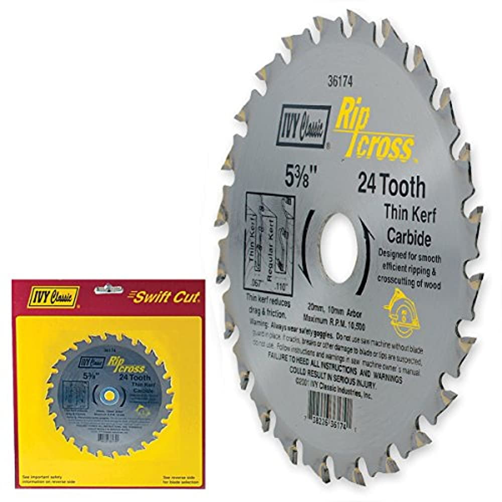 IVY Classic 36174 Ripcross 5-3/8-Inch 24 Tooth Thin Kerf Carbide ...