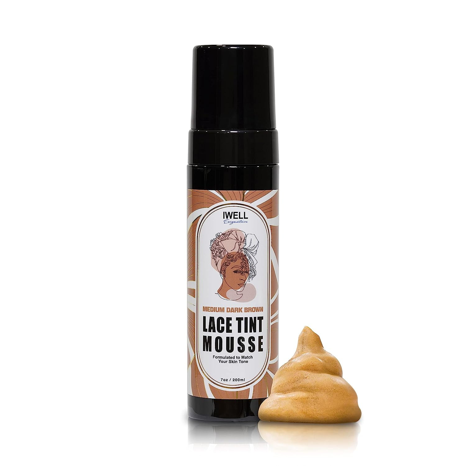 IWELL Signature Lace Tint Mousse (Medium Dark Brown) 7Fl oz (200ml ...