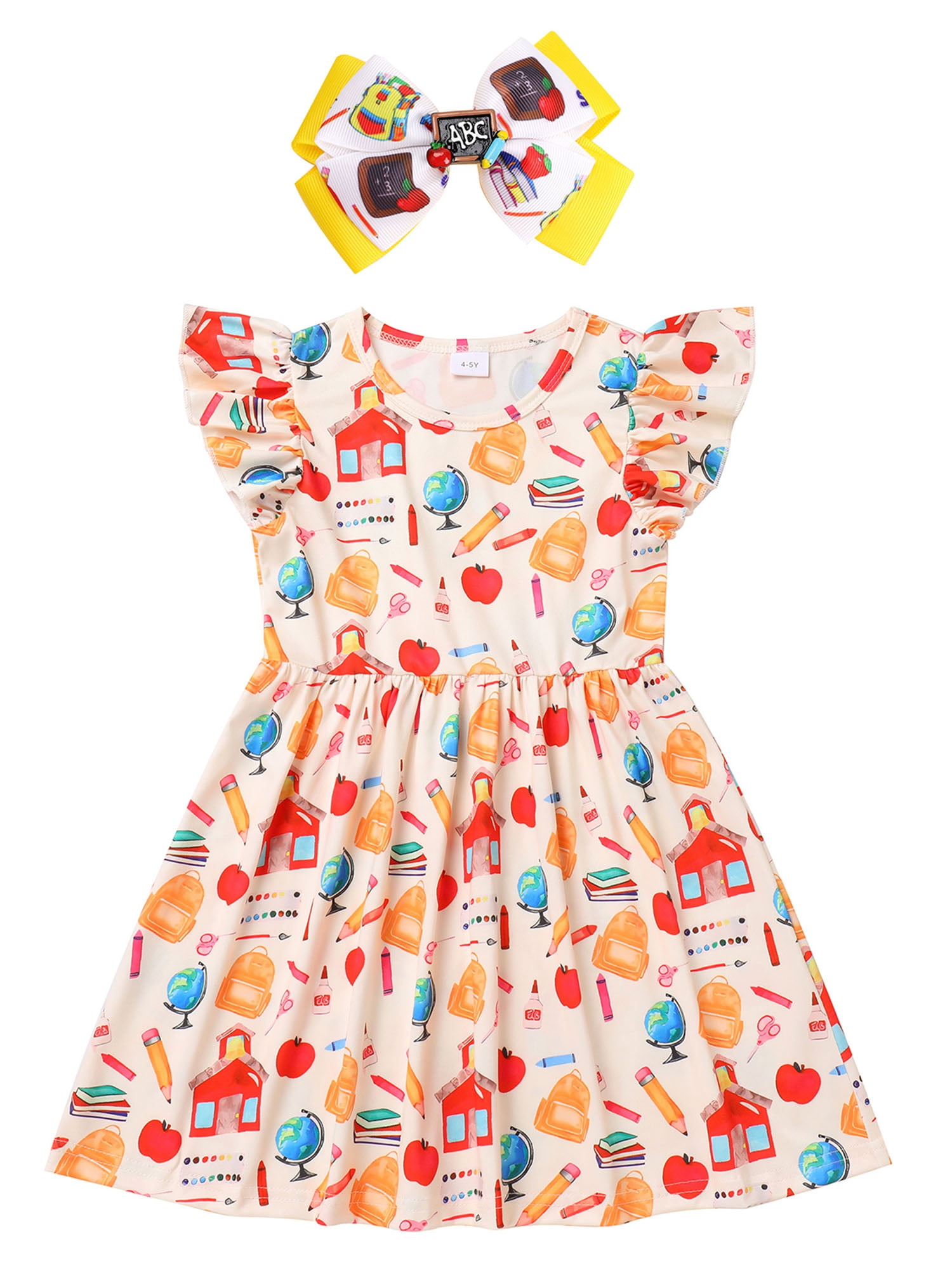 IWEMEK Dresses for Girl Birthday Smash Cake Outfits Swing Hem Smocked ...