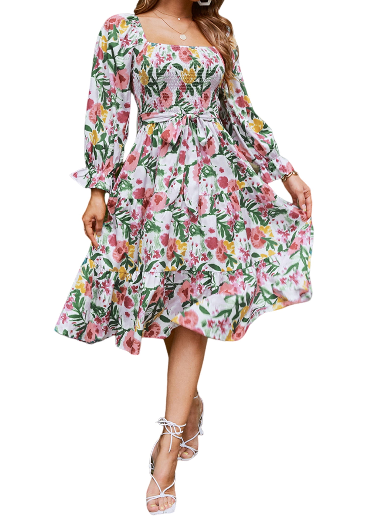 IWEMEK Dresses for Women Elegant Bohemian Cocktail Party Dress Workout ...