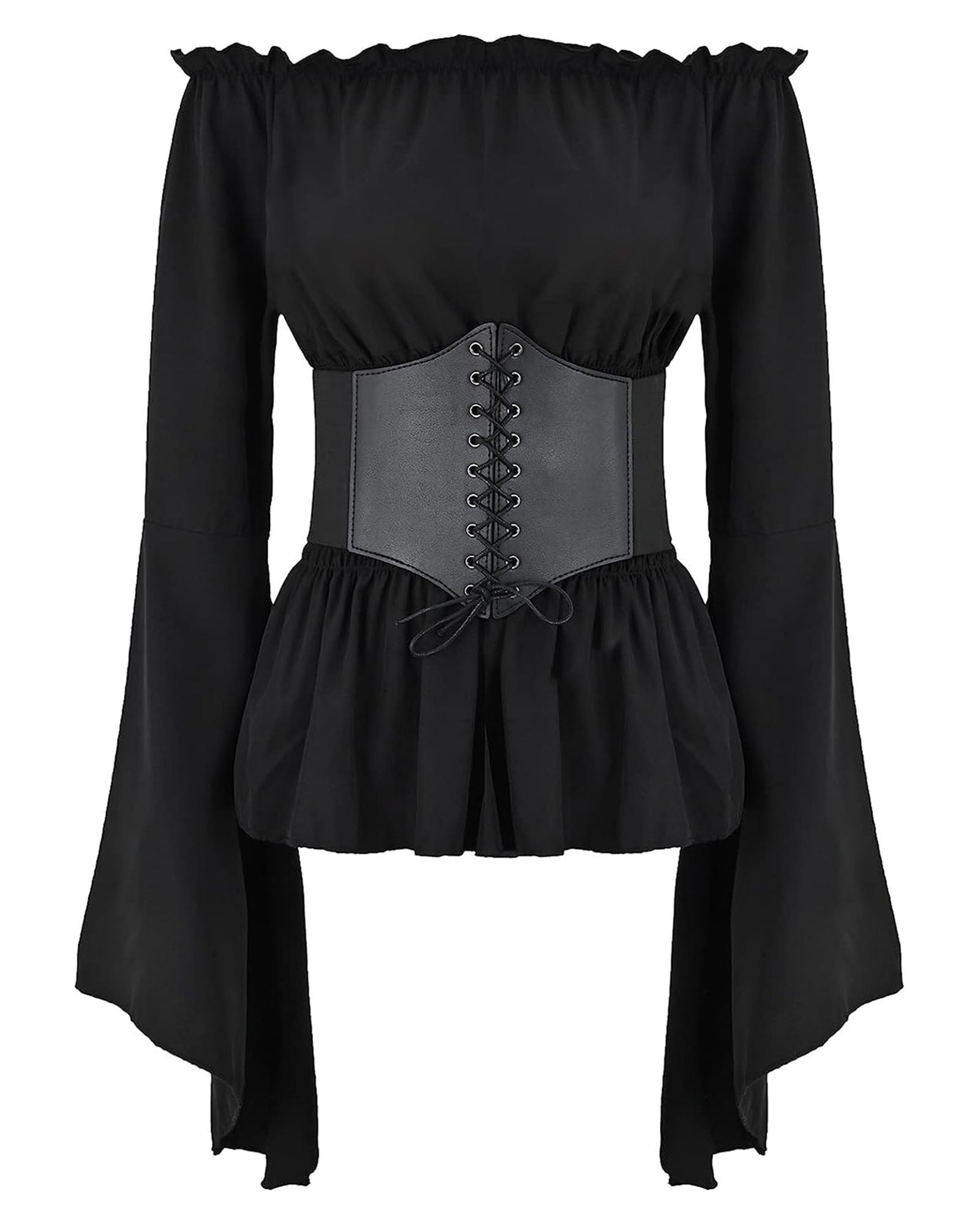 IWEMEK Long Sleeve Blouses for Women Gothic Steampunk Tops Fashion ...