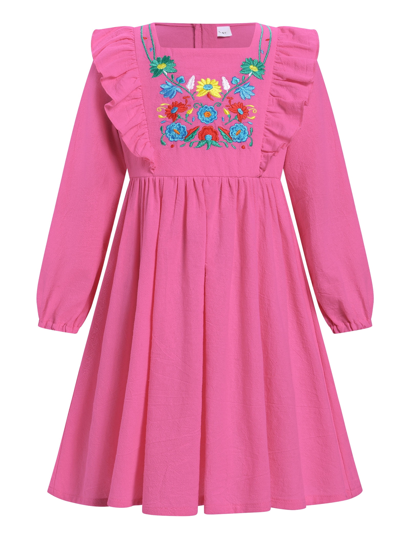 IWEMEK Mexican Girls Dress Folklorico Senorita Dance Dresses Cinco De ...