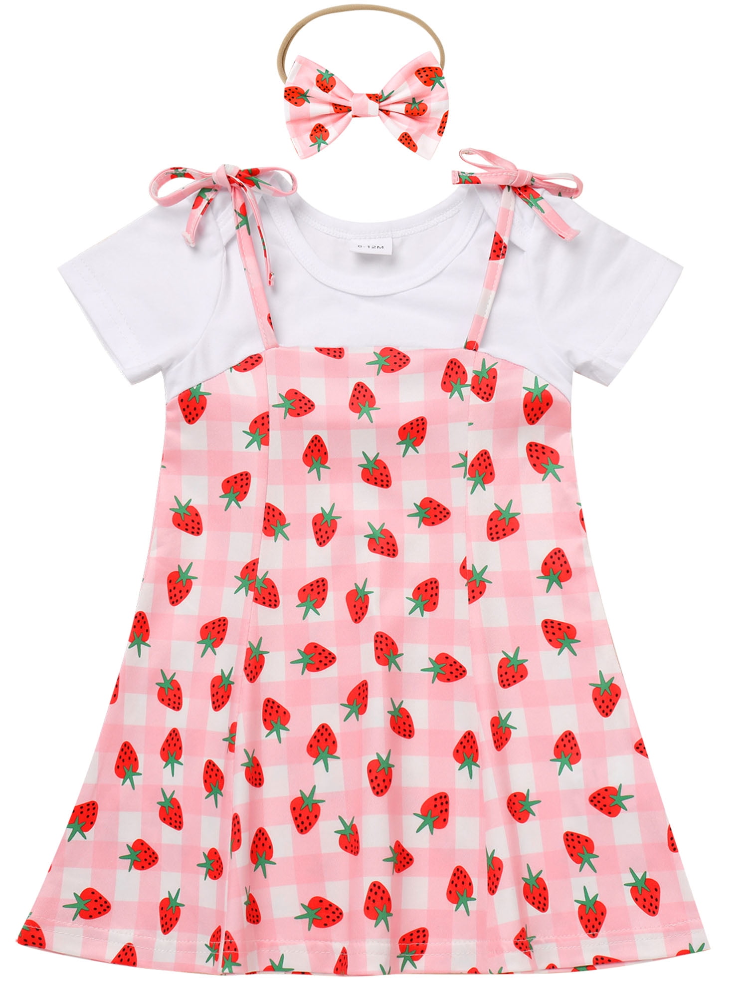 IWEMEK Short Sleeve Dresses for Little Girl Casual Crewneck Dress ...