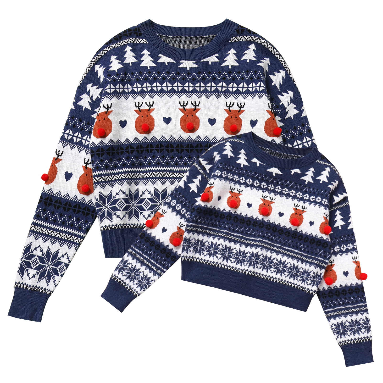 IWEMEK Winter Sweater for Girls Casual Dressy Knitwear Reindeer Print ...