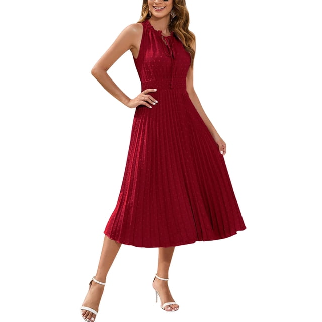 IWEMEK Women Casual Summer Dress Semi Formal Dinner Outfits Pom Pom ...