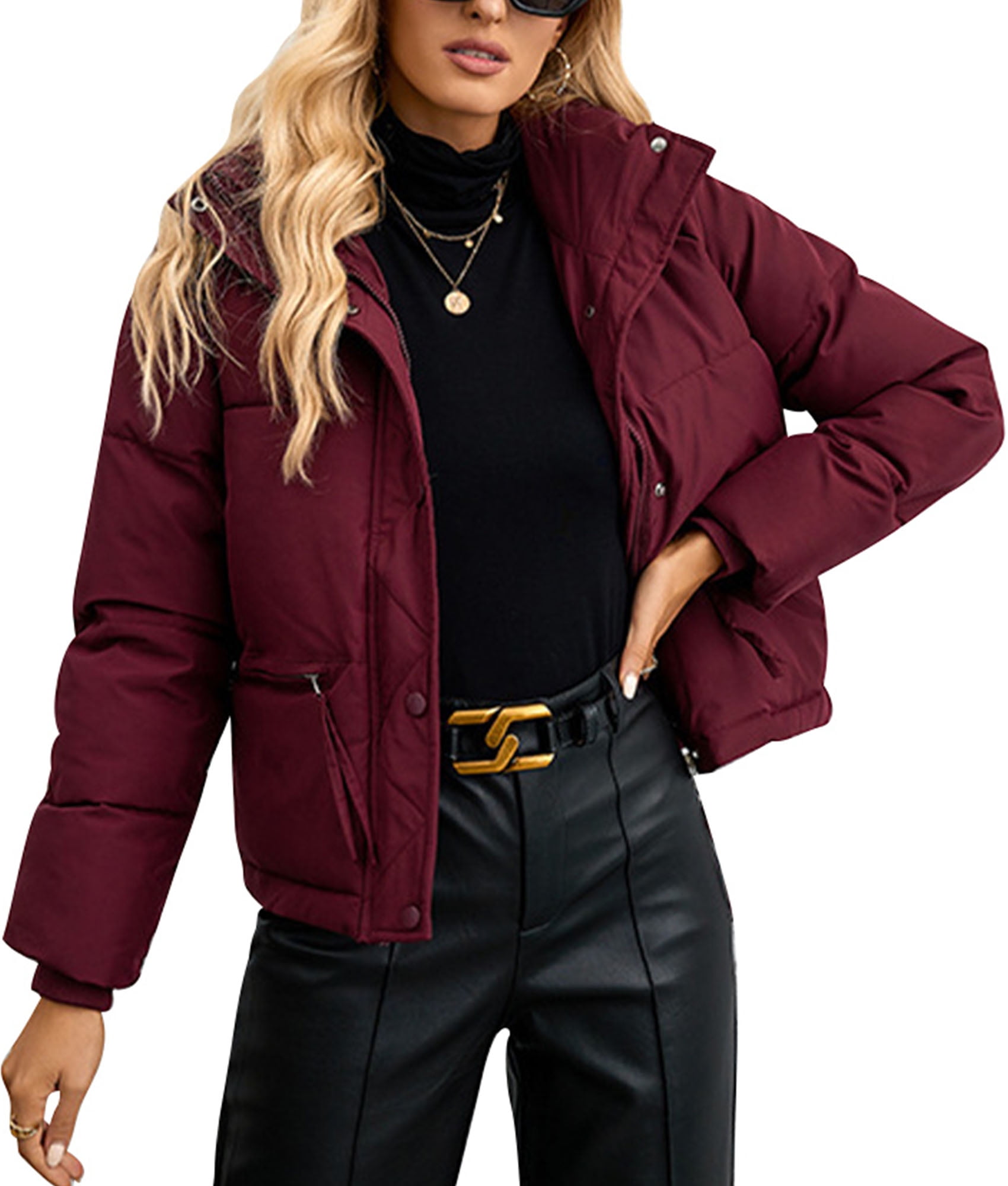 IWEMEK Womens Puffer Jackets Fall Coat for Women Oversize Baggy ...