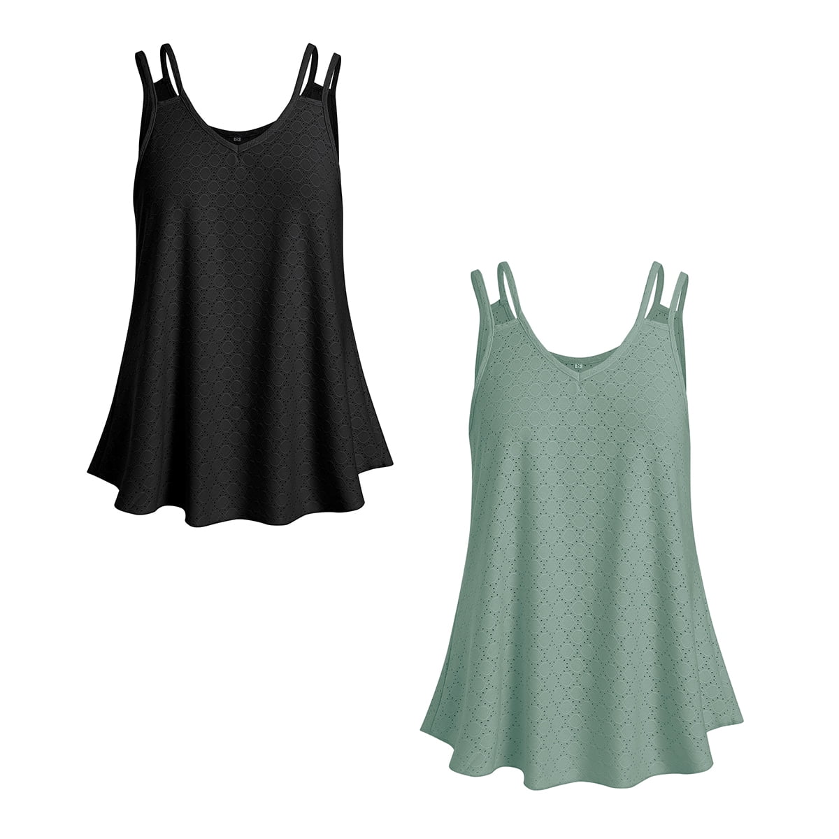 IWEMEK Womens Top Spaghetti Strap Breathable Hot Summer Sling Tops ...