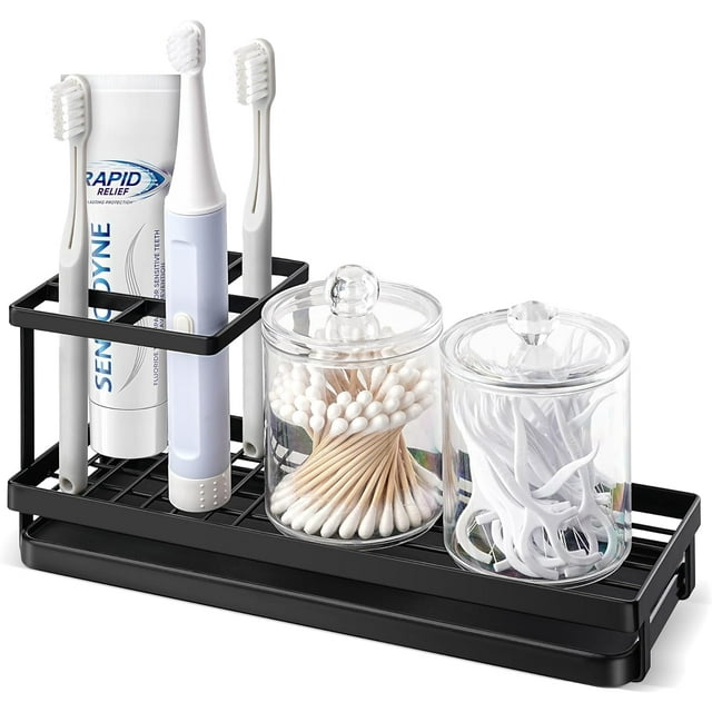 IWNTWY Metal Toothbrush Holder - 4 Slots Organizer with Drainage for ...